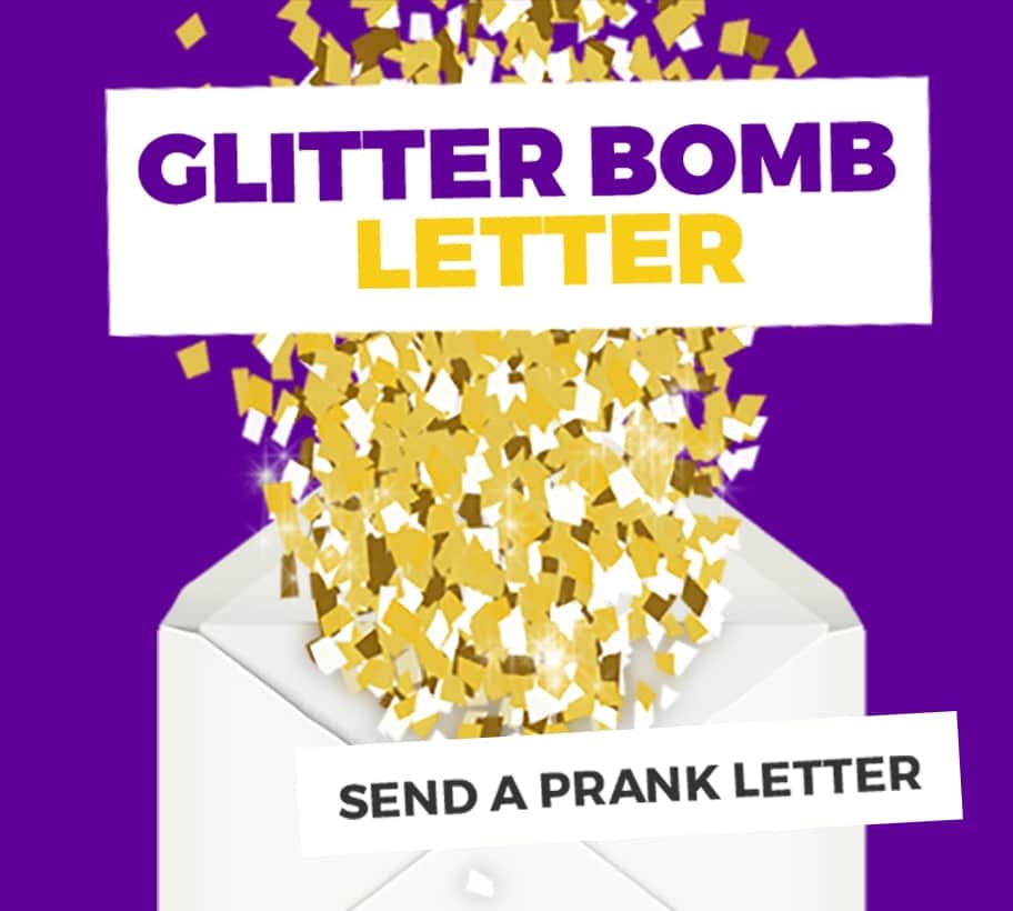 Glitter Bomb Letter Send A Glitter Bomb Uk Glitter Retribution